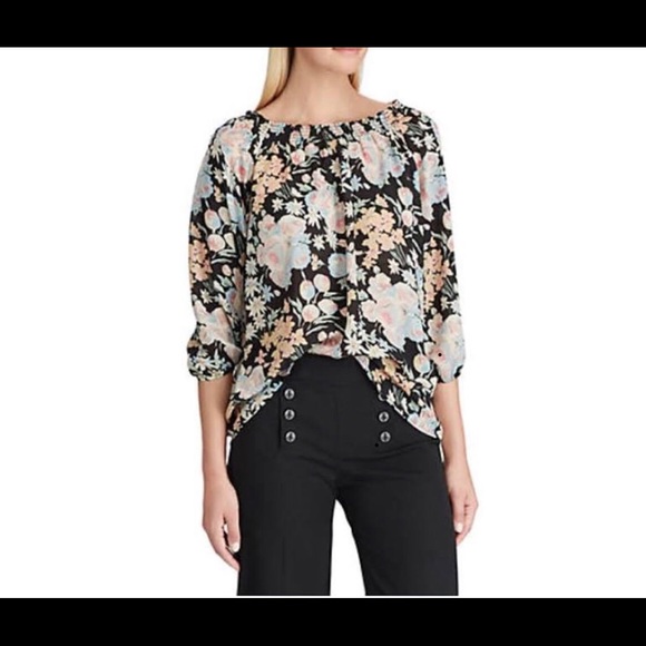 Chaps | Tops | Nwtchaps Floral Peasant Blouse | Poshmark